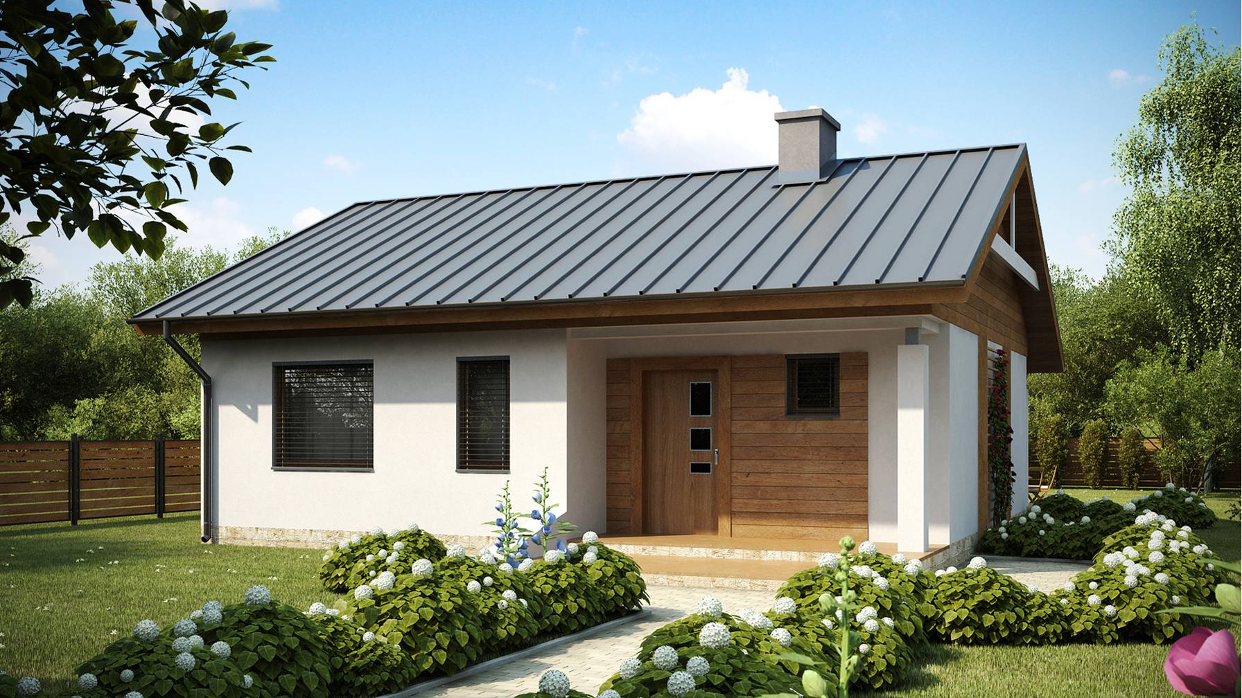 Projekt domu Z78 Projekt domu parterowego z kuchnią i salonem od ogrodu ...